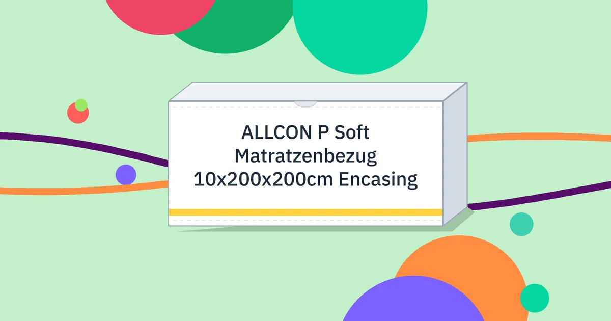 Symbolbild: Packung mit der Aufschrift ALLCON P Soft Matratzenbezug 10x200x200cm Encasing (PZN 19762451) – Verfügbarkeit und Bezug in Apotheken in Frankfurt am Main