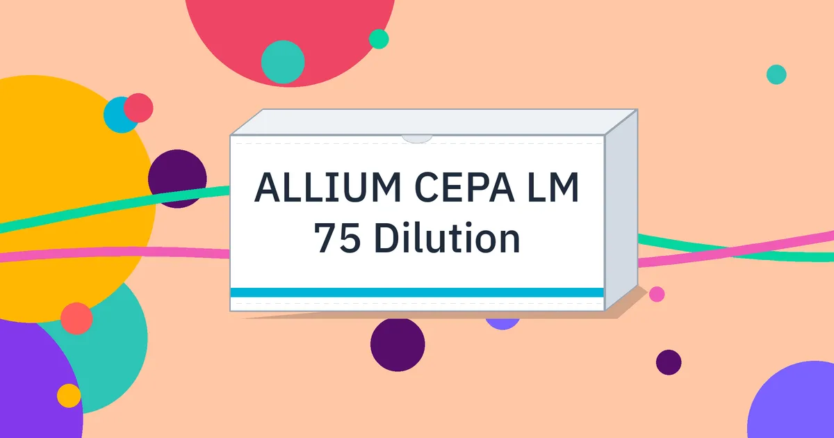 Symbolbild: Packung mit der Aufschrift ALLIUM CEPA LM 75 Dilution (PZN 12756890) – Verfügbarkeit und Bezug in Apotheken in Frankfurt am Main