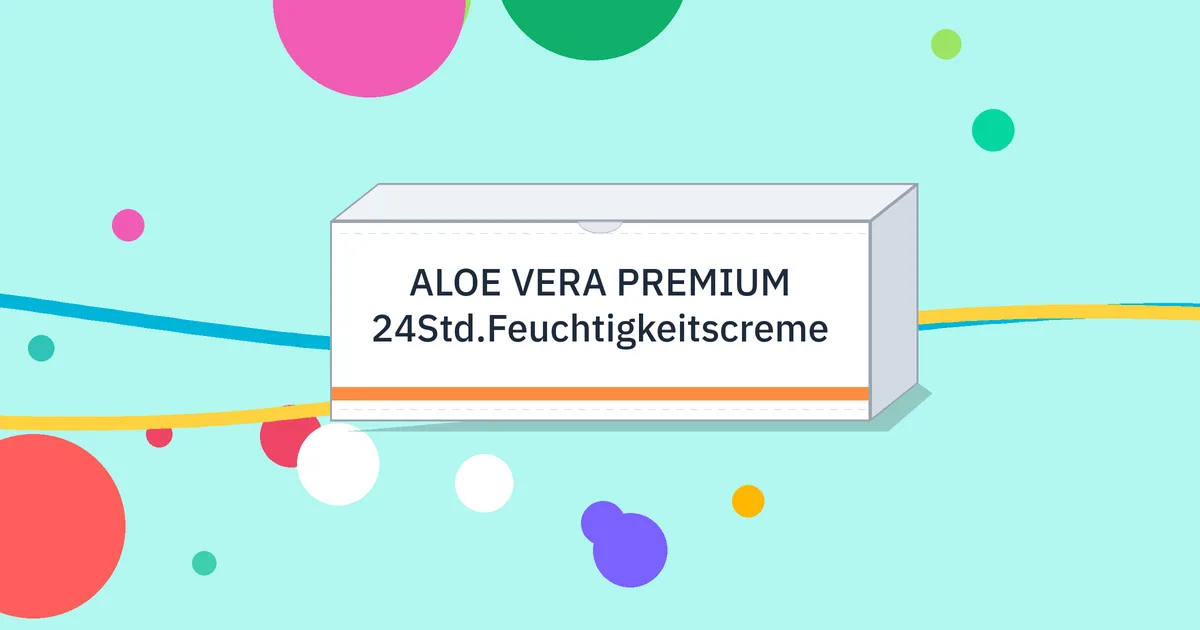 Symbolbild: Packung mit der Aufschrift ALOE VERA PREMIUM 24Std.Feuchtigkeitscreme (PZN 02398389) – Verfügbarkeit und Bezug in Apotheken in Frankfurt am Main