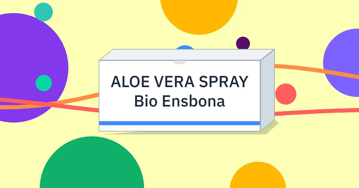 Symbolbild: Packung mit der Aufschrift ALOE VERA SPRAY Bio Ensbona (PZN 19202367) – Verfügbarkeit und Bezug in Apotheken in Frankfurt am Main