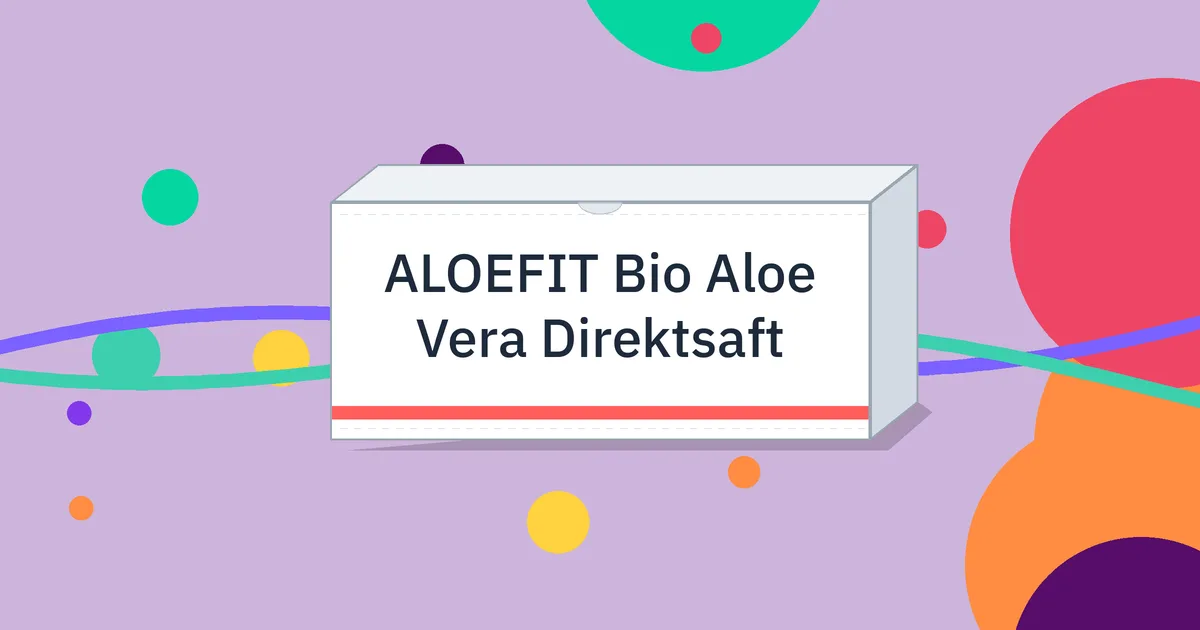 Symbolbild: Packung mit der Aufschrift ALOEFIT Bio Aloe Vera Direktsaft (PZN 19212182) – Verfügbarkeit und Bezug in Apotheken in Frankfurt am Main