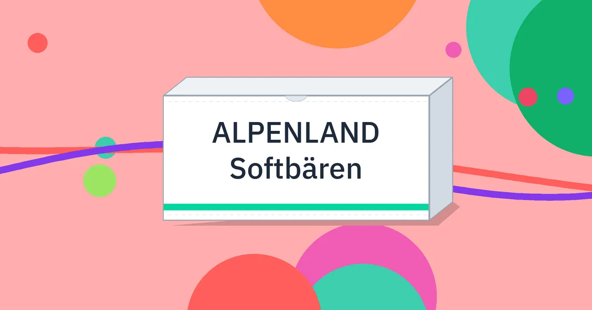 Symbolbild: Packung mit der Aufschrift ALPENLAND Softbären (PZN 13978960) – Verfügbarkeit und Bezug in Apotheken in Frankfurt am Main