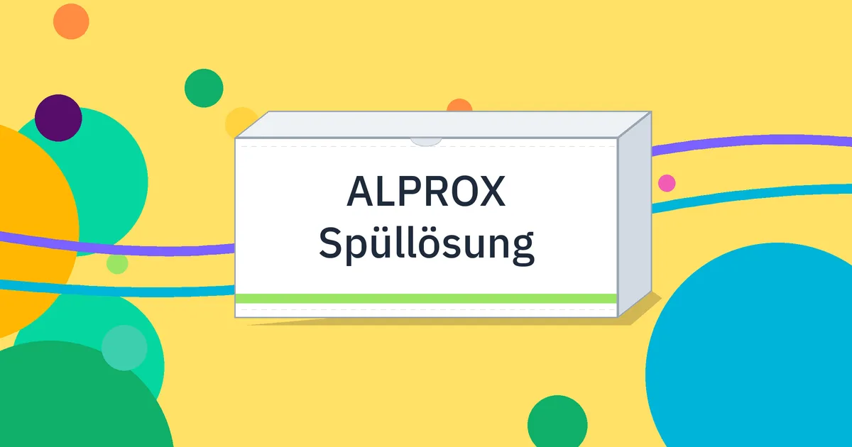 Symbolbild: Packung mit der Aufschrift ALPROX Spüllösung (PZN 11857502) – Verfügbarkeit und Bezug in Apotheken in Frankfurt am Main