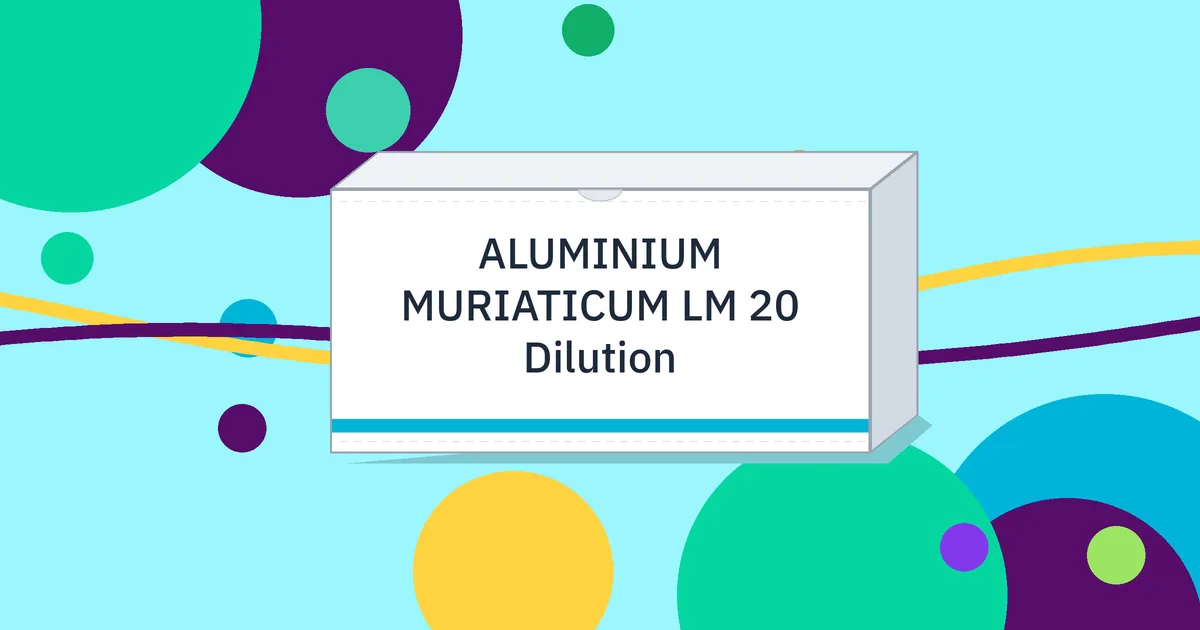 Symbolbild: Packung mit der Aufschrift ALUMINIUM MURIATICUM LM 20 Dilution (PZN 13316791) – Verfügbarkeit und Bezug in Apotheken in Frankfurt am Main