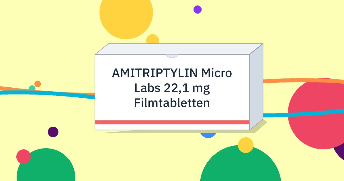 Symbolbild: Packung mit der Aufschrift AMITRIPTYLIN Micro Labs 22,1 mg Filmtabletten (PZN 16531739) – Verfügbarkeit und Bezug in Apotheken in Frankfurt am Main
