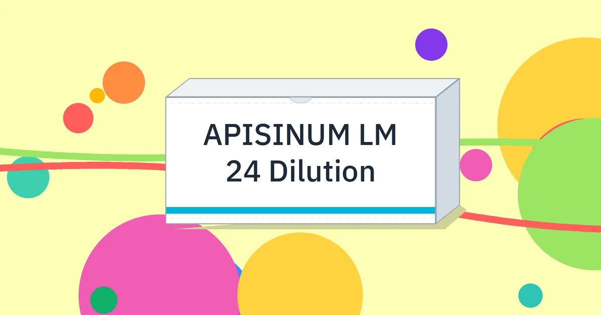 Symbolbild: Packung mit der Aufschrift APISINUM LM 24 Dilution (PZN 12456900) – Verfügbarkeit und Bezug in Apotheken in Frankfurt am Main
