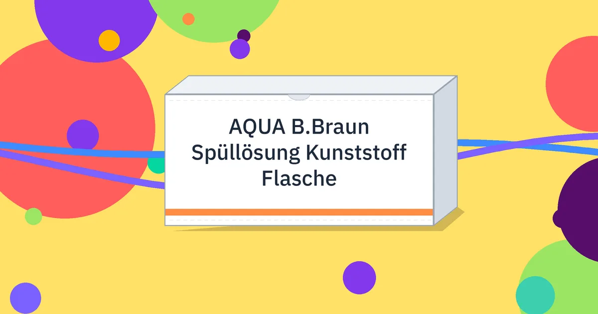 Symbolbild: Packung mit der Aufschrift AQUA B.Braun Spüllösung Kunststoff Flasche (PZN 00088986) – Verfügbarkeit und Bezug in Apotheken in Frankfurt am Main