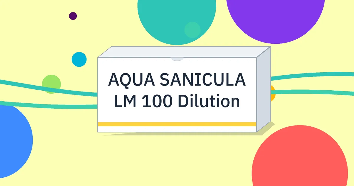 Symbolbild: Packung mit der Aufschrift AQUA SANICULA LM 100 Dilution (PZN 13382523) – Verfügbarkeit und Bezug in Apotheken in Frankfurt am Main