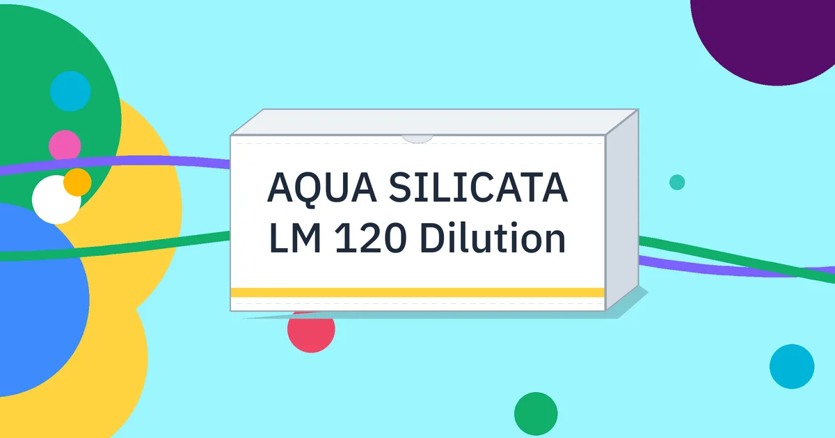 Symbolbild: Packung mit der Aufschrift AQUA SILICATA LM 120 Dilution (PZN 13383468) – Verfügbarkeit und Bezug in Apotheken in Frankfurt am Main