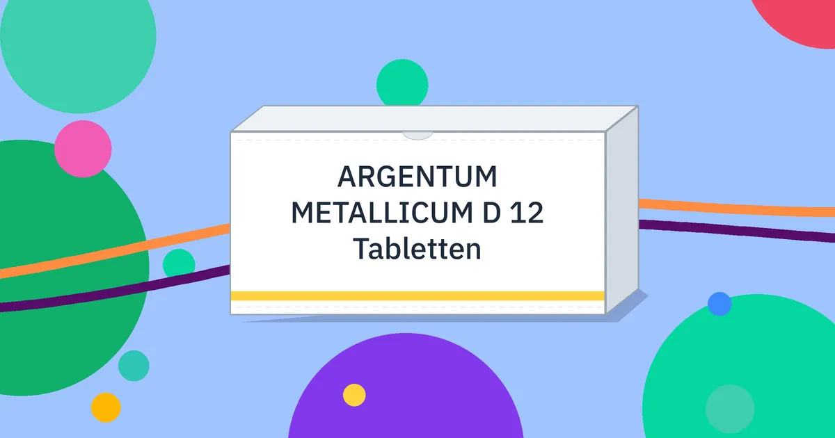 Symbolbild: Packung mit der Aufschrift ARGENTUM METALLICUM D 12 Tabletten (PZN 02126892) – Verfügbarkeit und Bezug in Apotheken in Frankfurt am Main