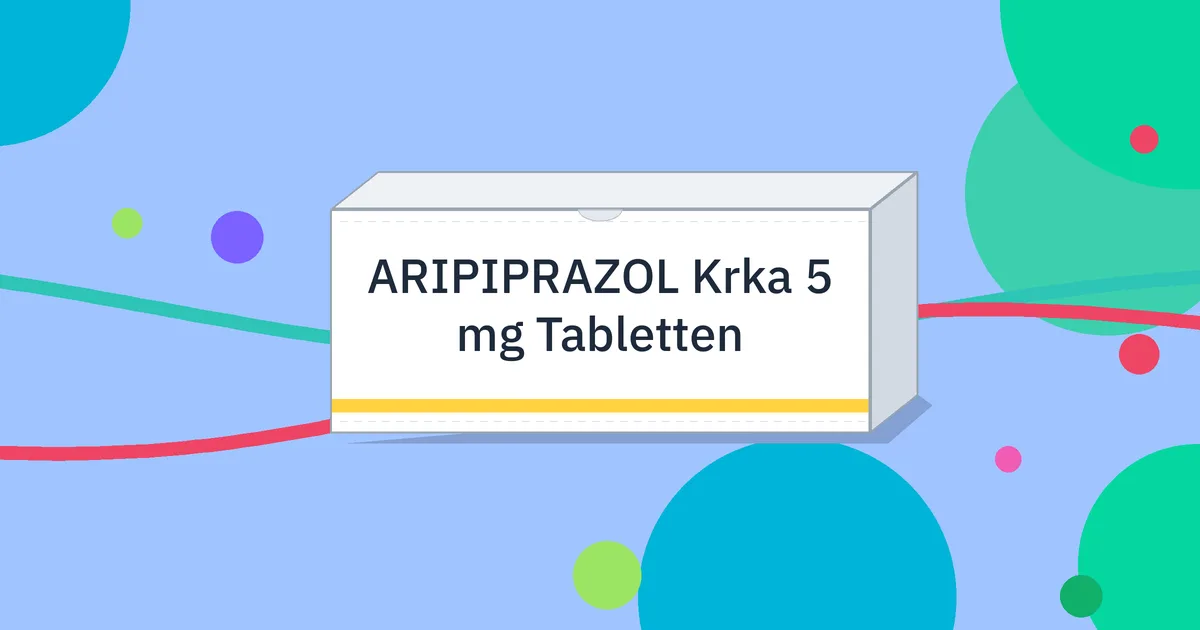 Symbolbild: Packung mit der Aufschrift ARIPIPRAZOL Krka 5 mg Tabletten (PZN 15739811) – Verfügbarkeit und Bezug in Apotheken in Frankfurt am Main
