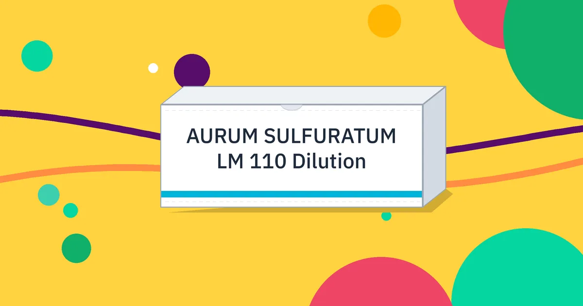 Symbolbild: Packung mit der Aufschrift AURUM SULFURATUM LM 110 Dilution (PZN 12786566) – Verfügbarkeit und Bezug in Apotheken in Frankfurt am Main