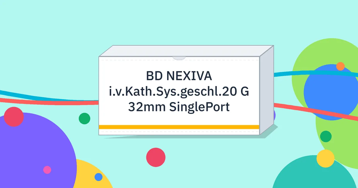 Symbolbild: Packung mit der Aufschrift BD NEXIVA i.v.Kath.Sys.geschl.20 G 32mm SinglePort (PZN 11709173) – Verfügbarkeit und Bezug in Apotheken in Frankfurt am Main