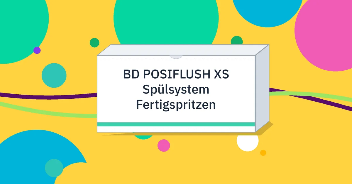 Symbolbild: Packung mit der Aufschrift BD POSIFLUSH XS Spülsystem Fertigspritzen (PZN 06149950) – Verfügbarkeit und Bezug in Apotheken in Frankfurt am Main