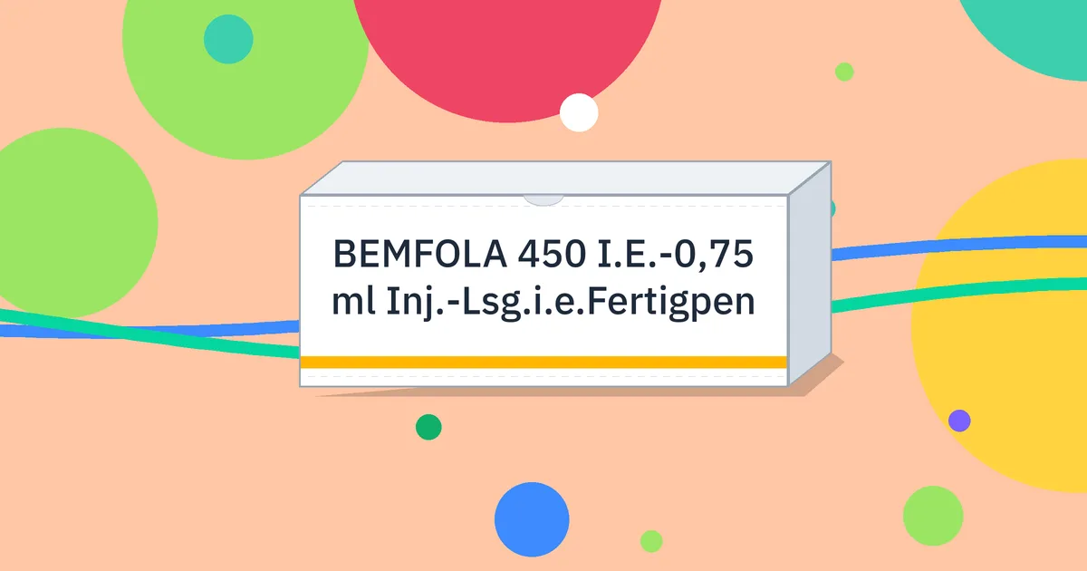 Symbolbild: Packung mit der Aufschrift BEMFOLA 450 I.E.-0,75 ml Inj.-Lsg.i.e.Fertigpen (PZN 12471503) – Verfügbarkeit und Bezug in Apotheken in Frankfurt am Main