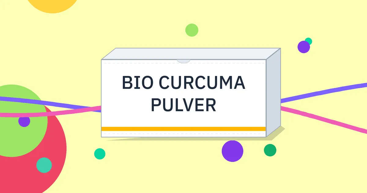 Symbolbild: Packung mit der Aufschrift BIO CURCUMA PULVER (PZN 12552638) – Verfügbarkeit und Bezug in Apotheken in Frankfurt am Main