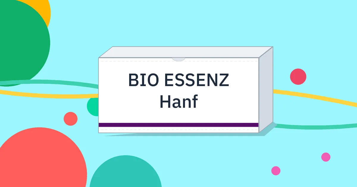 Symbolbild: Packung mit der Aufschrift BIO ESSENZ Hanf (PZN 18298365) – Verfügbarkeit und Bezug in Apotheken in Frankfurt am Main