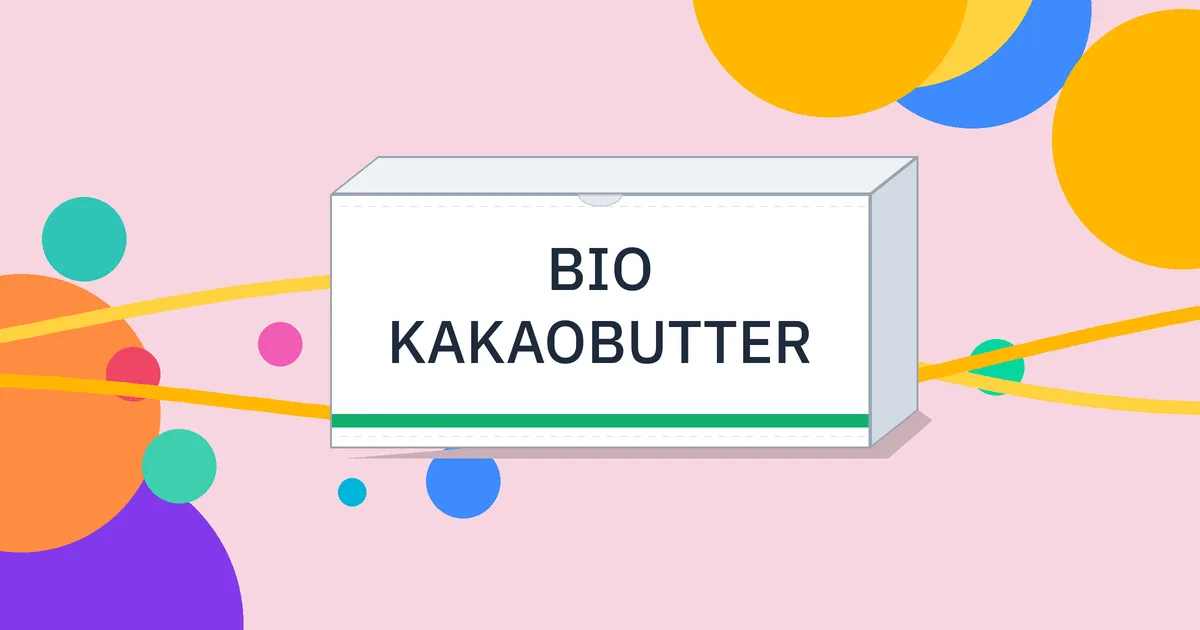 Symbolbild: Packung mit der Aufschrift BIO KAKAOBUTTER (PZN 11882517) – Verfügbarkeit und Bezug in Apotheken in Frankfurt am Main