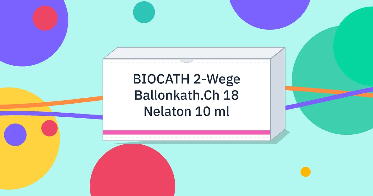 Symbolbild: Packung mit der Aufschrift BIOCATH 2-Wege Ballonkath.Ch 18 Nelaton 10 ml (PZN 04762296) – Verfügbarkeit und Bezug in Apotheken in Frankfurt am Main