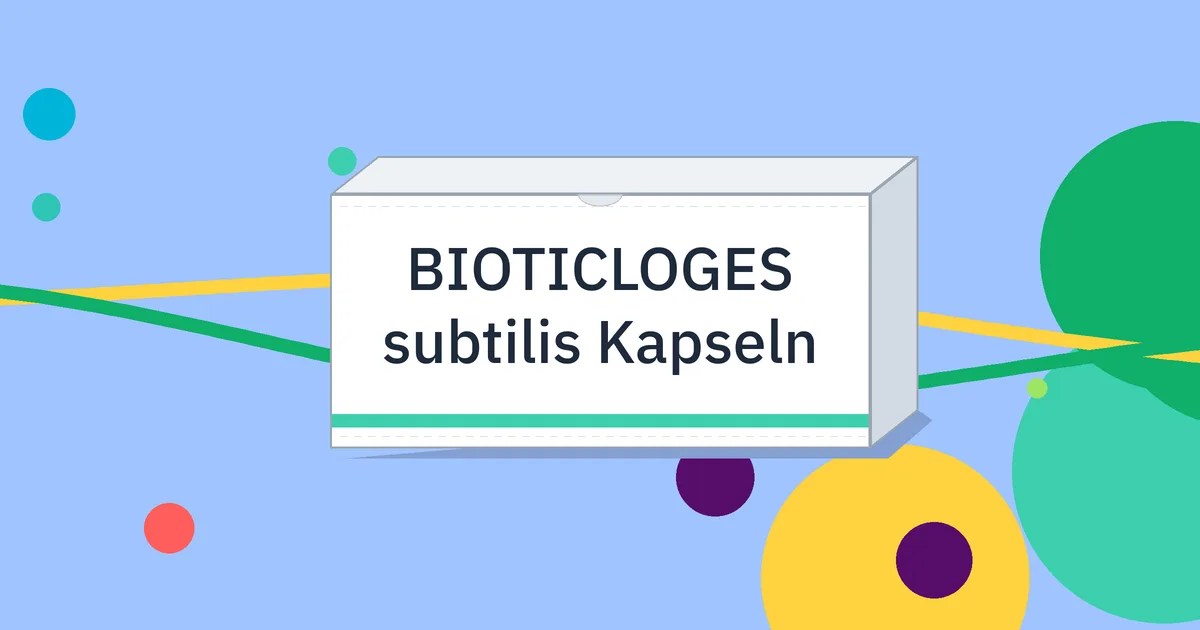Symbolbild: Packung mit der Aufschrift BIOTICLOGES subtilis Kapseln (PZN 20009859) – Verfügbarkeit und Bezug in Apotheken in Frankfurt am Main