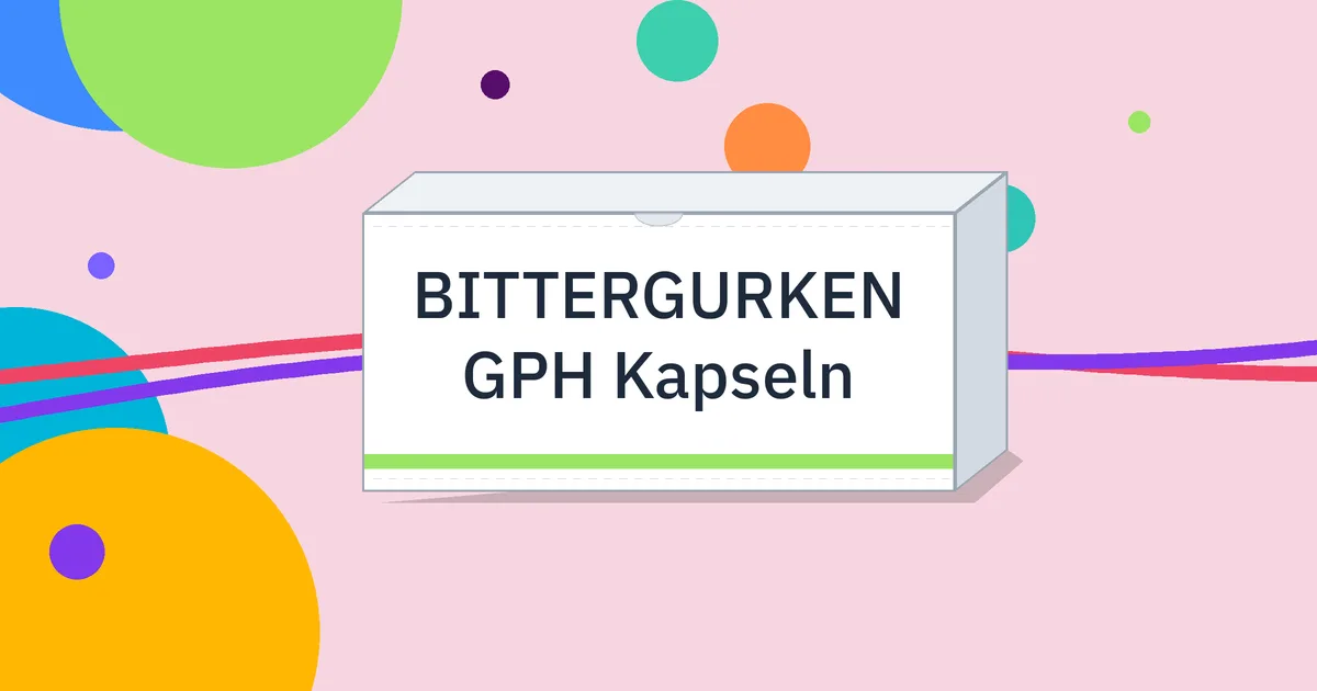Symbolbild: Packung mit der Aufschrift BITTERGURKEN GPH Kapseln (PZN 16615927) – Verfügbarkeit und Bezug in Apotheken in Frankfurt am Main