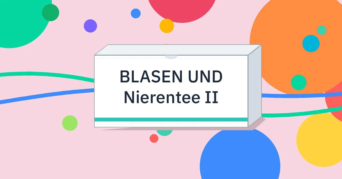 Symbolbild: Packung mit der Aufschrift BLASEN UND Nierentee II (PZN 03962225) – Verfügbarkeit und Bezug in Apotheken in Frankfurt am Main