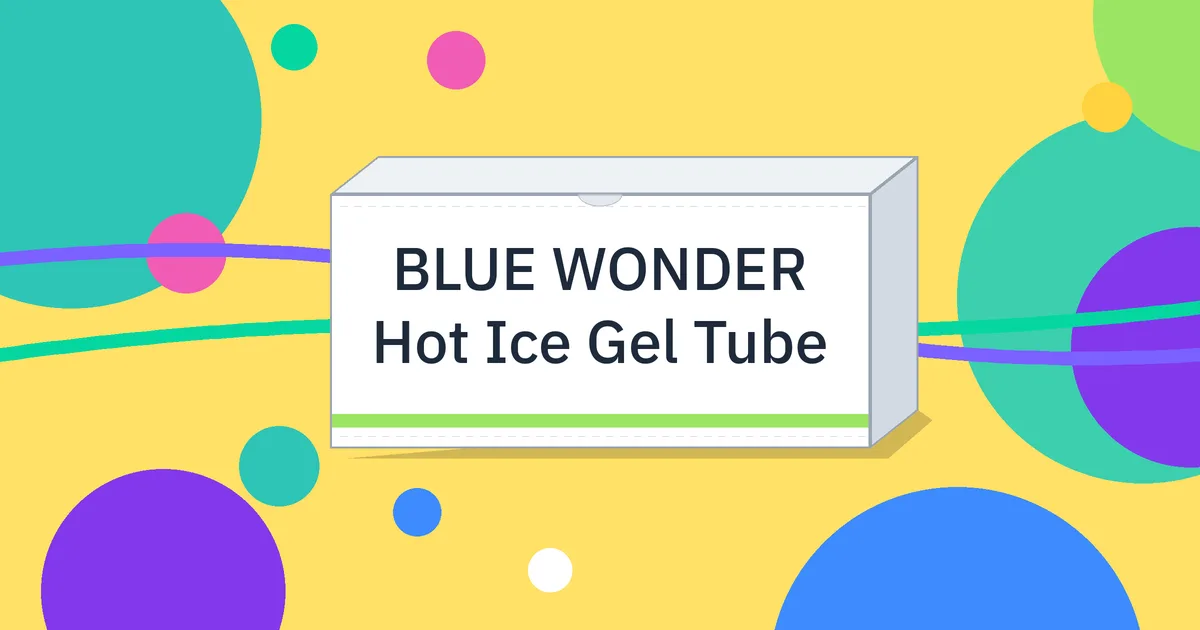 Symbolbild: Packung mit der Aufschrift BLUE WONDER Hot Ice Gel Tube (PZN 19643829) – Verfügbarkeit und Bezug in Apotheken in Frankfurt am Main