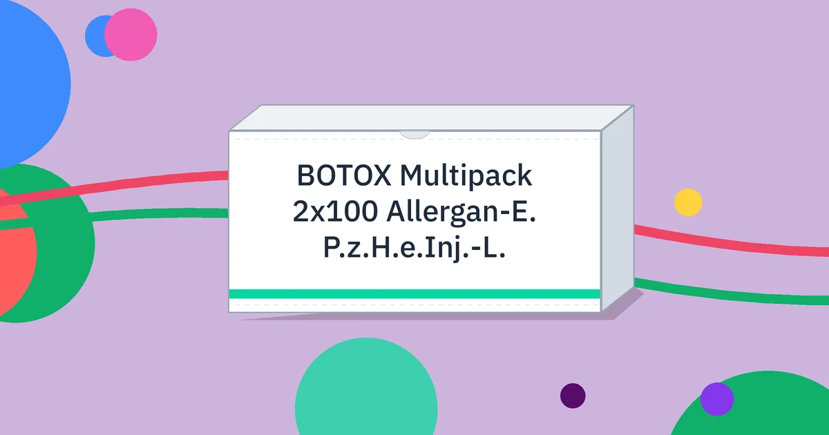 Symbolbild: Packung mit der Aufschrift BOTOX Multipack 2x100 Allergan-E. P.z.H.e.Inj.-L. (PZN 10409606) – Verfügbarkeit und Bezug in Apotheken in Frankfurt am Main