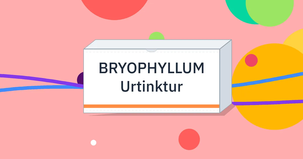 Symbolbild: Packung mit der Aufschrift BRYOPHYLLUM Urtinktur (PZN 01629065) – Verfügbarkeit und Bezug in Apotheken in Frankfurt am Main