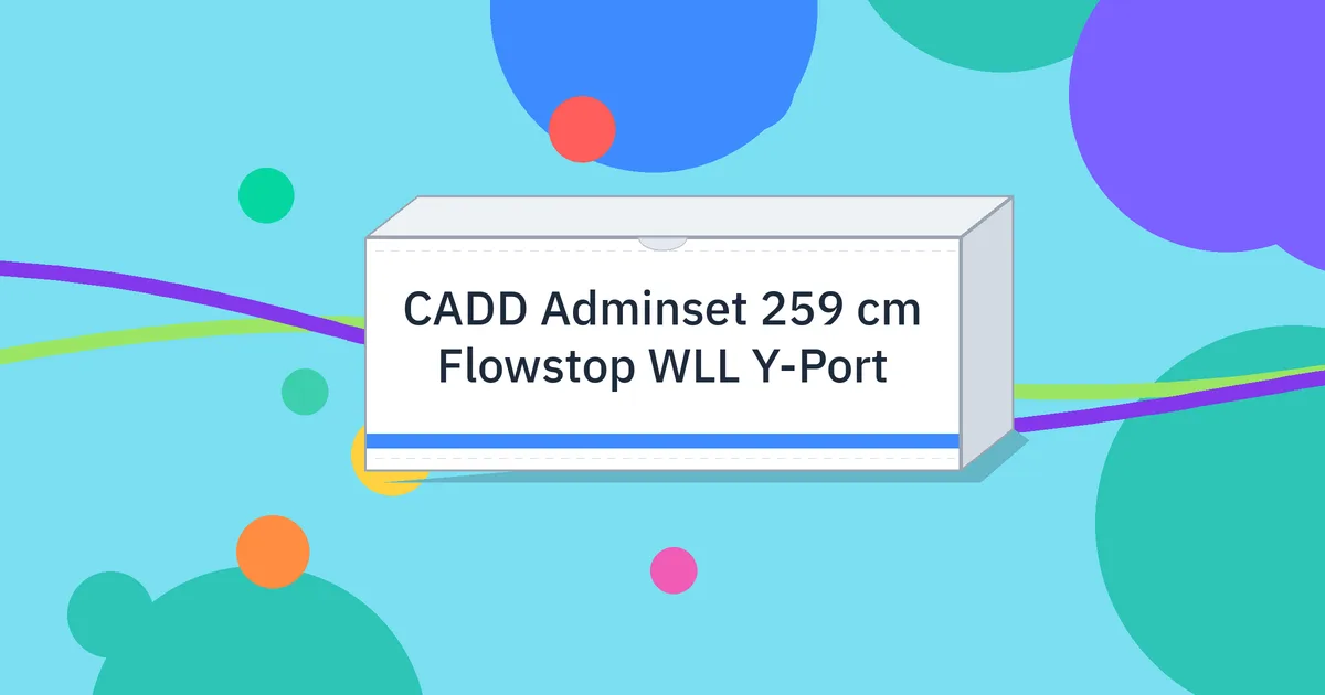 Symbolbild: Packung mit der Aufschrift CADD Adminset 259 cm Flowstop WLL Y-Port (PZN 11241899) – Verfügbarkeit und Bezug in Apotheken in Frankfurt am Main