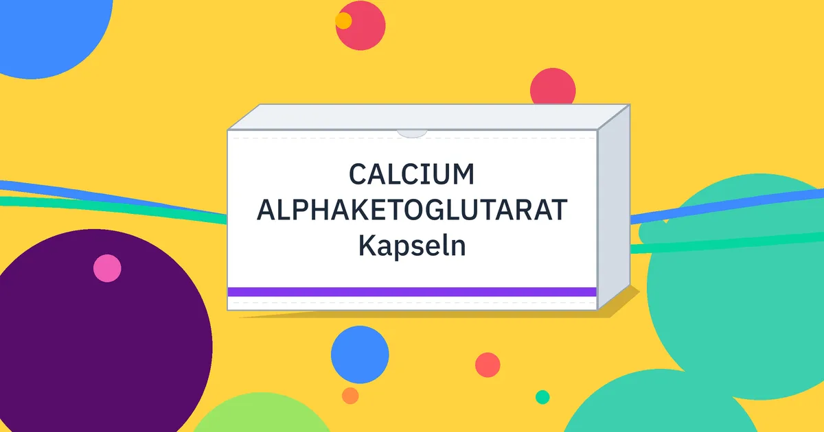 Symbolbild: Packung mit der Aufschrift CALCIUM ALPHAKETOGLUTARAT Kapseln (PZN 20276684) – Verfügbarkeit und Bezug in Apotheken in Frankfurt am Main