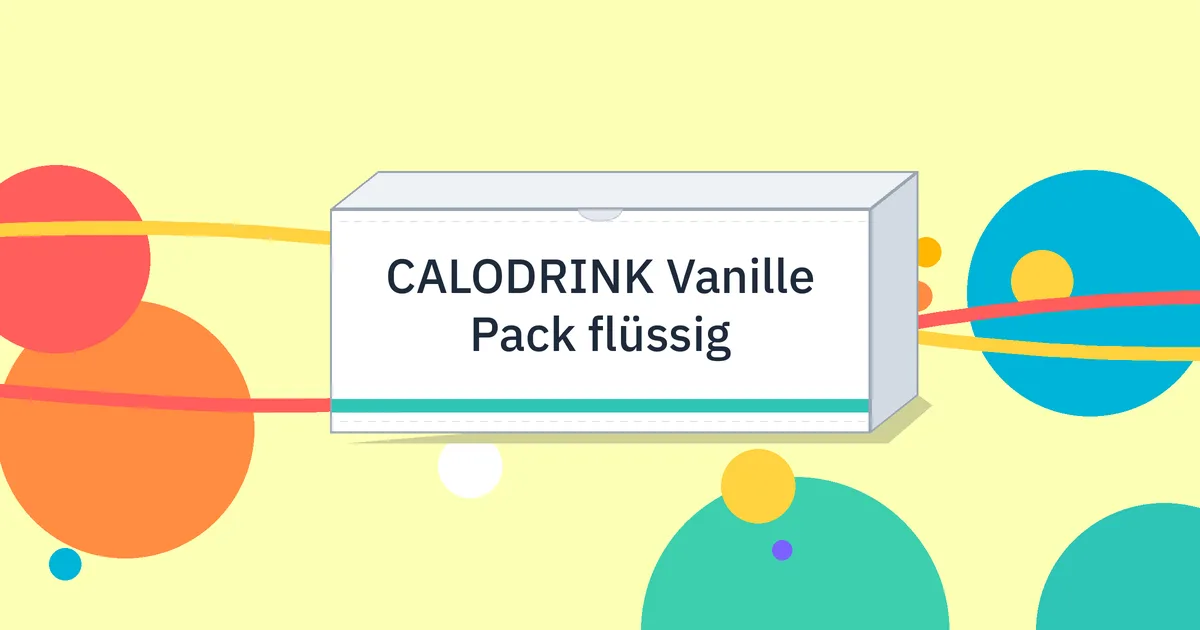 Symbolbild: Packung mit der Aufschrift CALODRINK Vanille Pack flüssig (PZN 20593746) – Verfügbarkeit und Bezug in Apotheken in Frankfurt am Main