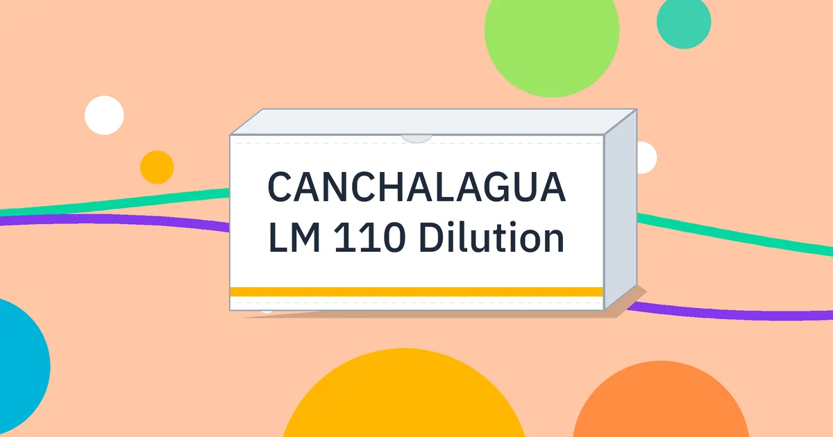 Symbolbild: Packung mit der Aufschrift CANCHALAGUA LM 110 Dilution (PZN 13412827) – Verfügbarkeit und Bezug in Apotheken in Frankfurt am Main