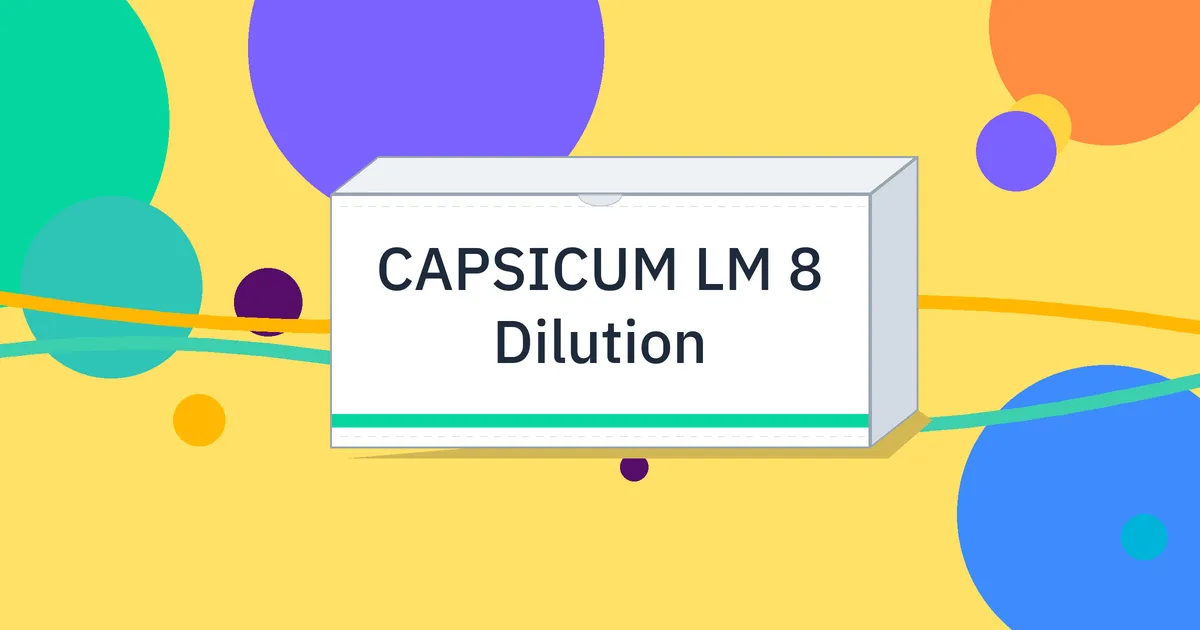 Symbolbild: Packung mit der Aufschrift CAPSICUM LM 8 Dilution (PZN 12808581) – Verfügbarkeit und Bezug in Apotheken in Frankfurt am Main