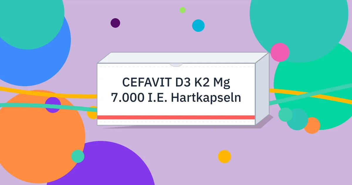 Symbolbild: Packung mit der Aufschrift CEFAVIT D3 K2 Mg 7.000 I.E. Hartkapseln (PZN 15580196) – Verfügbarkeit und Bezug in Apotheken in Frankfurt am Main