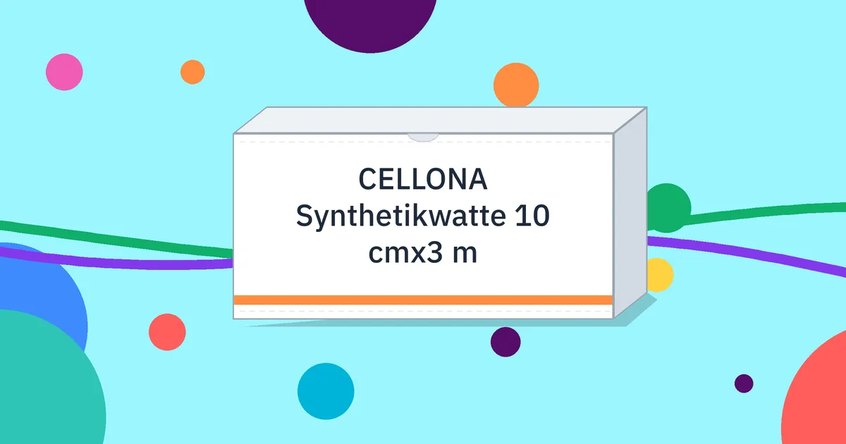 Symbolbild: Packung mit der Aufschrift CELLONA Synthetikwatte 10 cmx3 m (PZN 07245615) – Verfügbarkeit und Bezug in Apotheken in Frankfurt am Main
