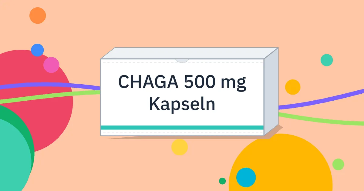 Symbolbild: Packung mit der Aufschrift CHAGA 500 mg Kapseln (PZN 17589416) – Verfügbarkeit und Bezug in Apotheken in Frankfurt am Main