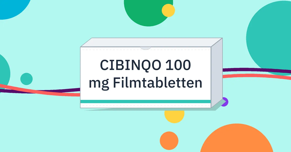 Symbolbild: Packung mit der Aufschrift CIBINQO 100 mg Filmtabletten (PZN 17388043) – Verfügbarkeit und Bezug in Apotheken in Frankfurt am Main