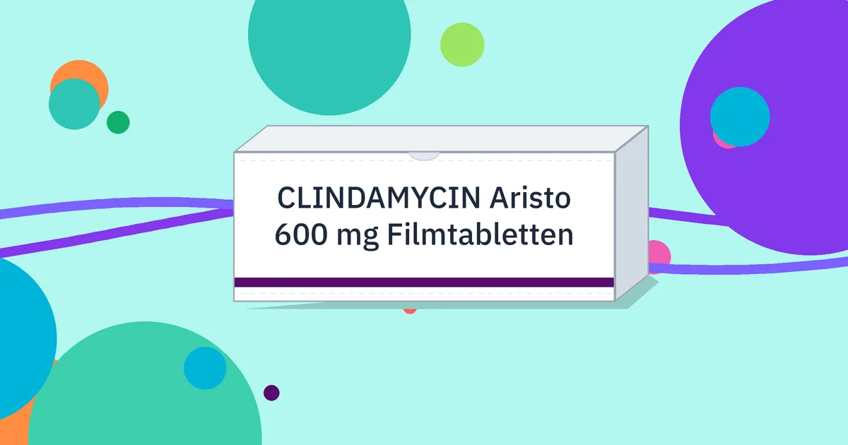Symbolbild: Packung mit der Aufschrift CLINDAMYCIN Aristo 600 mg Filmtabletten (PZN 11601145) – Verfügbarkeit und Bezug in Apotheken in Frankfurt am Main