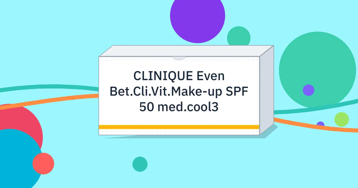 Symbolbild: Packung mit der Aufschrift CLINIQUE Even Bet.Cli.Vit.Make-up SPF 50 med.cool3 (PZN 19633311) – Verfügbarkeit und Bezug in Apotheken in Frankfurt am Main