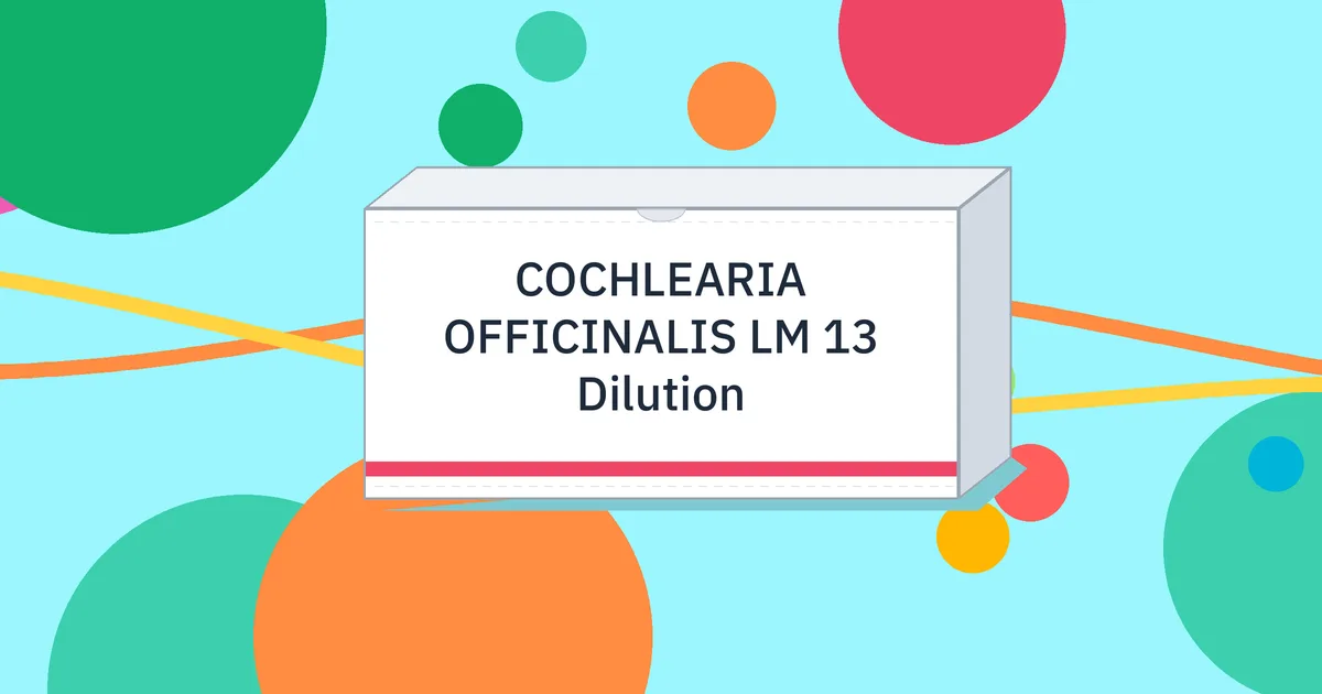Symbolbild: Packung mit der Aufschrift COCHLEARIA OFFICINALIS LM 13 Dilution (PZN 12829488) – Verfügbarkeit und Bezug in Apotheken in Frankfurt am Main