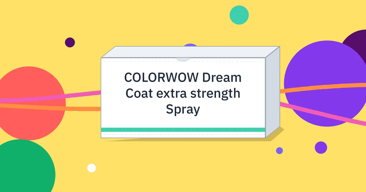 Symbolbild: Packung mit der Aufschrift COLORWOW Dream Coat extra strength Spray (PZN 20159464) – Verfügbarkeit und Bezug in Apotheken in Frankfurt am Main