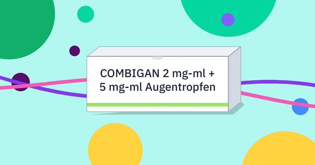 Symbolbild: Packung mit der Aufschrift COMBIGAN 2 mg-ml + 5 mg-ml Augentropfen (PZN 19444082) – Verfügbarkeit und Bezug in Apotheken in Frankfurt am Main