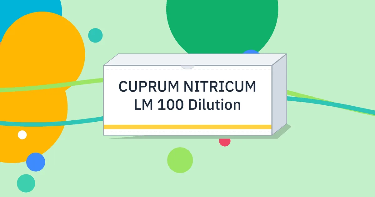 Symbolbild: Packung mit der Aufschrift CUPRUM NITRICUM LM 100 Dilution (PZN 12838889) – Verfügbarkeit und Bezug in Apotheken in Frankfurt am Main