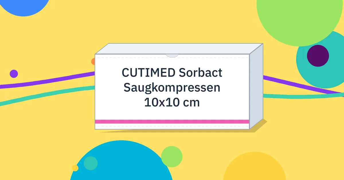 Symbolbild: Packung mit der Aufschrift CUTIMED Sorbact Saugkompressen 10x10 cm (PZN 19951258) – Verfügbarkeit und Bezug in Apotheken in Frankfurt am Main