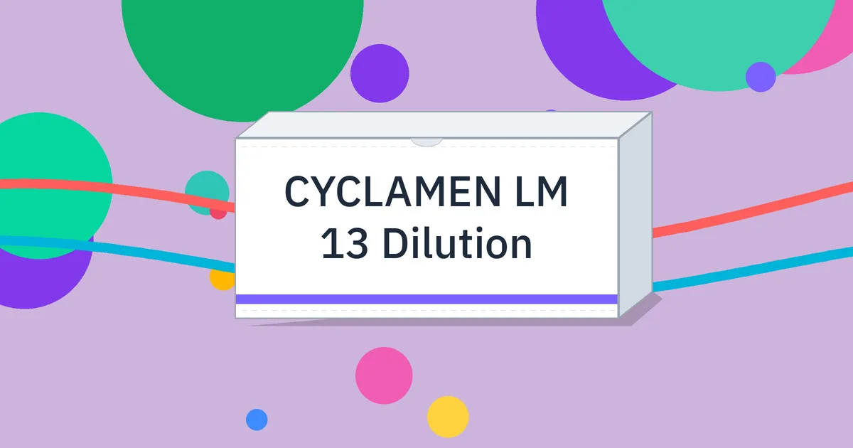 Symbolbild: Packung mit der Aufschrift CYCLAMEN LM 13 Dilution (PZN 12840432) – Verfügbarkeit und Bezug in Apotheken in Frankfurt am Main