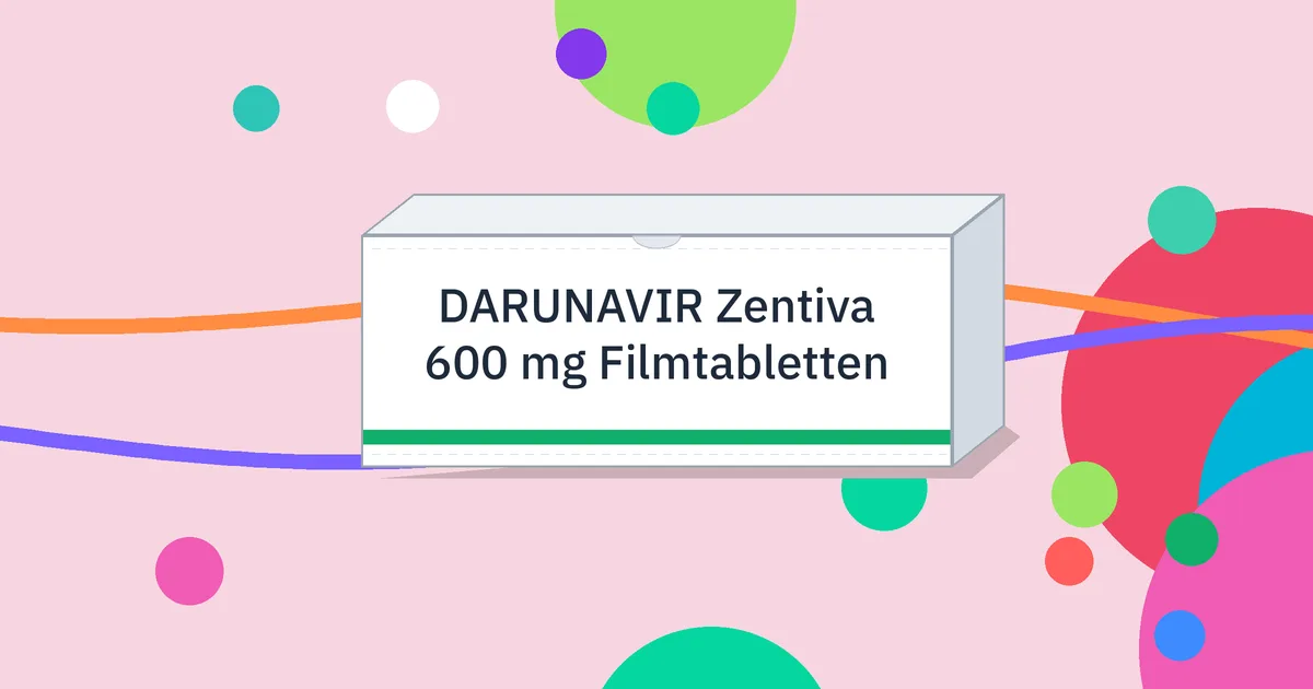 Symbolbild: Packung mit der Aufschrift DARUNAVIR Zentiva 600 mg Filmtabletten (PZN 16136109) – Verfügbarkeit und Bezug in Apotheken in Frankfurt am Main
