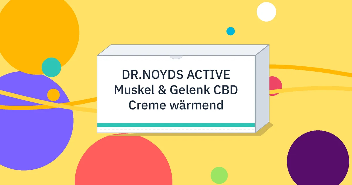 Symbolbild: Packung mit der Aufschrift DR.NOYDS ACTIVE Muskel & Gelenk CBD Creme wärmend (PZN 18165894) – Verfügbarkeit und Bezug in Apotheken in Frankfurt am Main