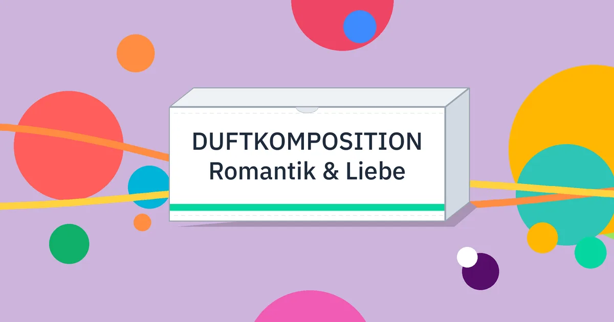 Symbolbild: Packung mit der Aufschrift DUFTKOMPOSITION Romantik & Liebe (PZN 20381866) – Verfügbarkeit und Bezug in Apotheken in Frankfurt am Main