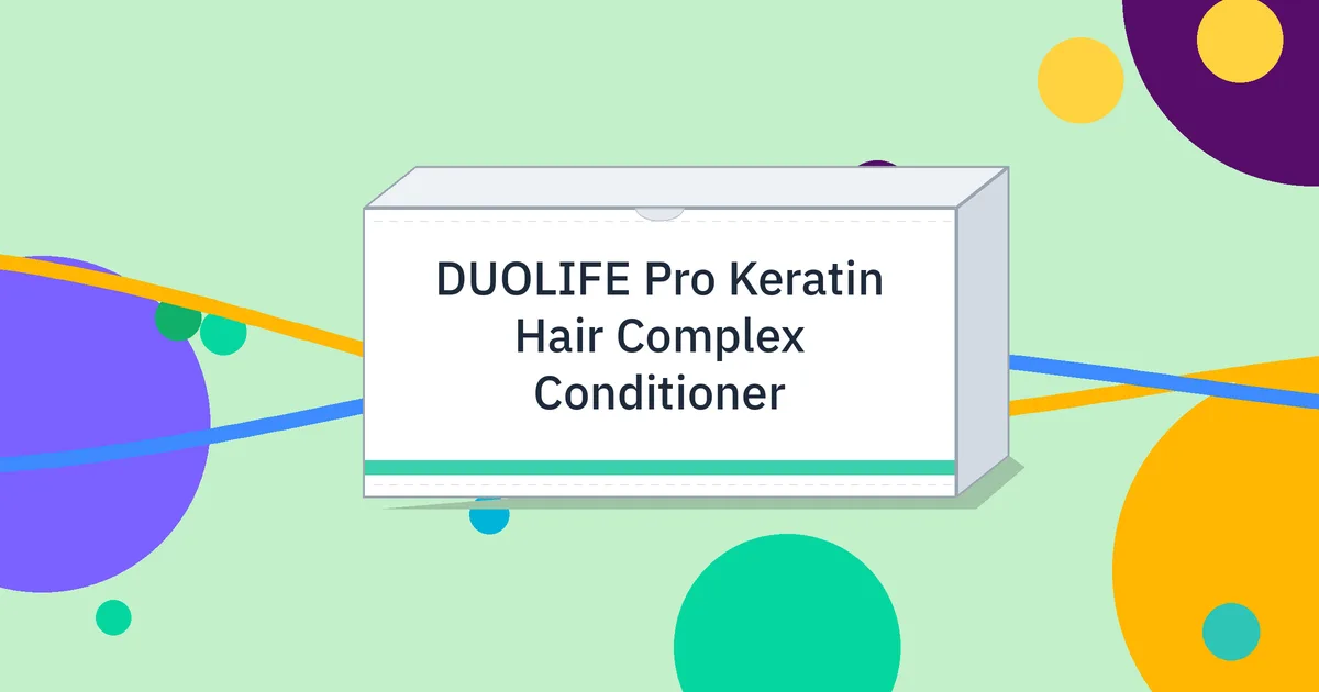Symbolbild: Packung mit der Aufschrift DUOLIFE Pro Keratin Hair Complex Conditioner (PZN 19134111) – Verfügbarkeit und Bezug in Apotheken in Frankfurt am Main